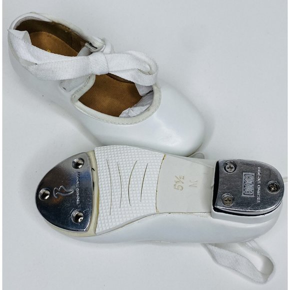 Bloch | Shoes | Bloch Dance Girls Annie Tyette Tap Shoes Sz 55 M White ...